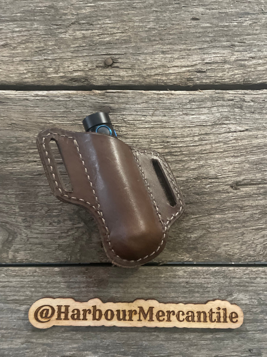 Flashlight case leather flashlight sheath horizontal sheath olight fen ...