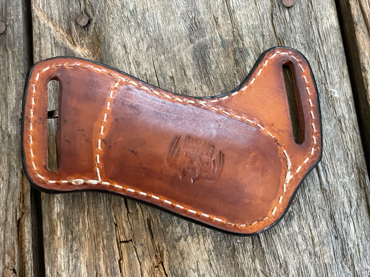 Case XX Russlock leather Knife sheath horizontal sheath folding knife ...